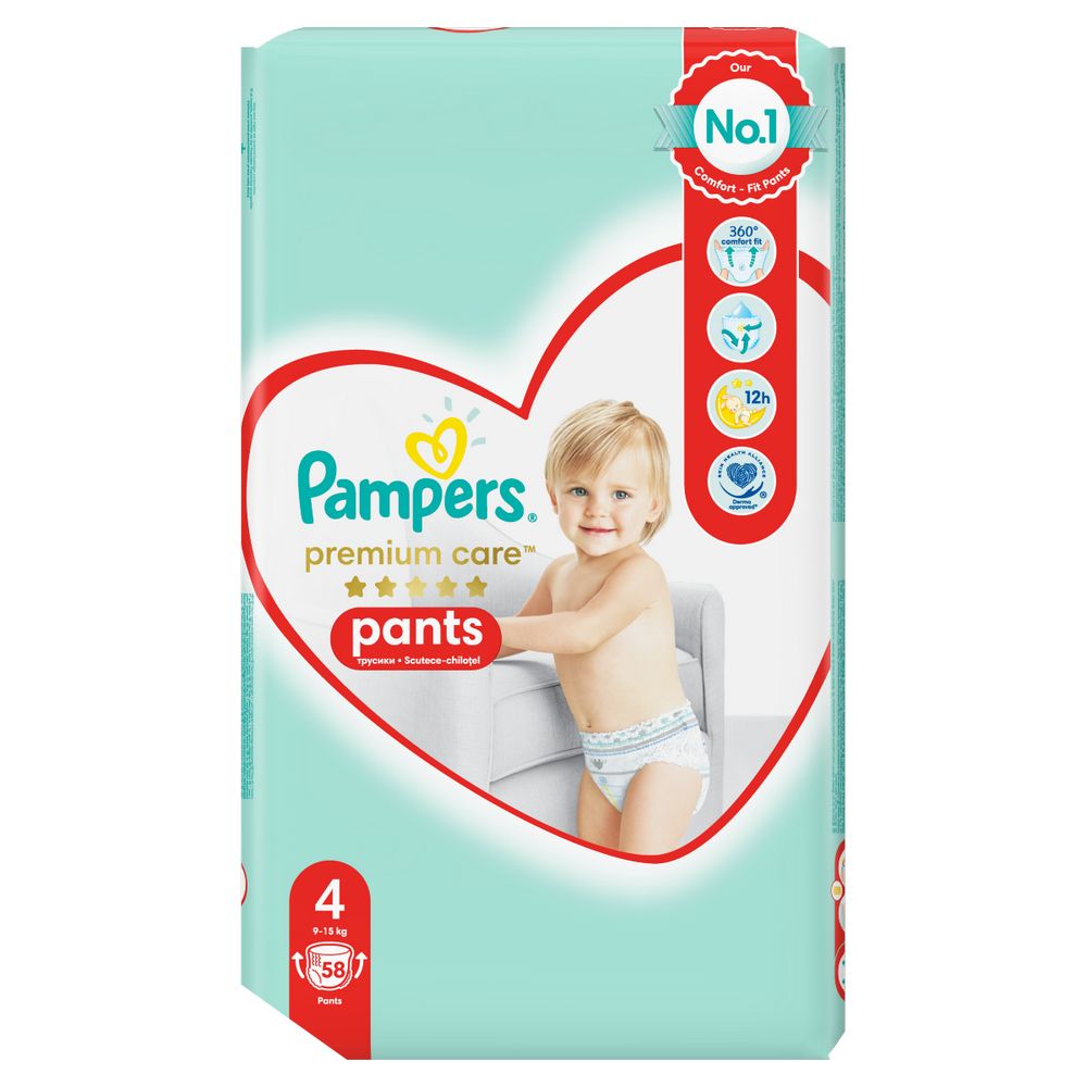 BestPharmacy.gr Pampers Premium Care Pants No.4 Mega Pack 9 15kg 58pcs